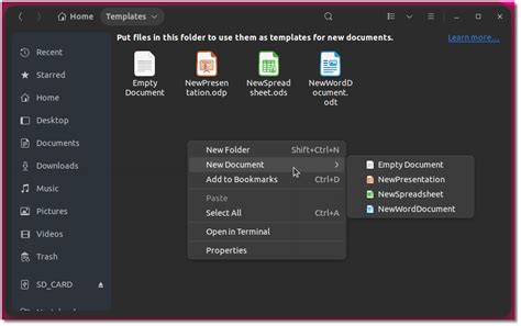 Add ‘new Document Option In Right Click Menu In Ubuntu