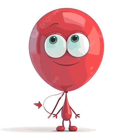Red Balloon Clipart 3d Drawing Of A Red Balloon Character Cartoon Vector Red Balloon Clipart