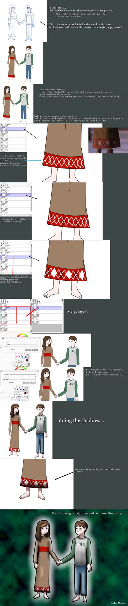 Tutorial Shading On Clothes Pattern By JackFrostOverland On DeviantArt