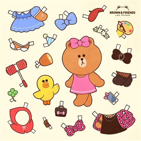 Line Friends 추억의 인형 옷 입히기 놀이 👚👖👟 왕년에 코디 좀 해봤던 친구들 소환 Facebook