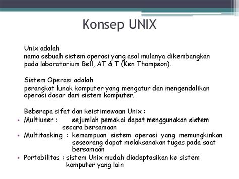 Konsep Dasar Sistem Operasi Pada Unix Amelia Belinda