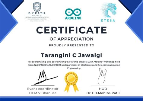tarangini jawalgi on linkedin workshop experience dypcet arduino