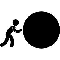 Man Pushing Big Ball Icon Free Png And Svg 635141 Noun Project