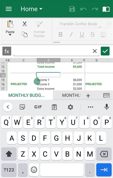 Custom Numeric Keyboard In Sheets Officesuite