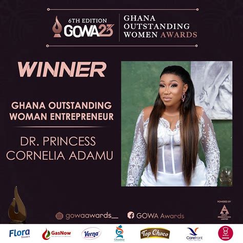 Dr Princess Cornelia Adamu Wins Woman Entrepreneur Of The Year At The 6th Ghana Outstanding