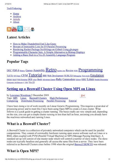 pdf setting up a beowulf cluster using open mpi on linux dokumen tips