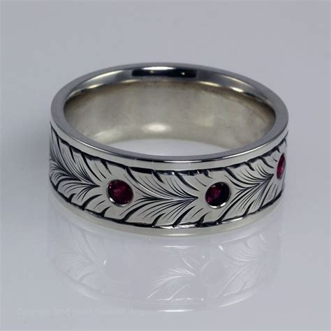 Hand Engraved Ruby Ring David Sheehan ~ Engraver Anillos Grabados Anillos Joyeria