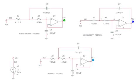 Different Low Pass Filters Multisim Live