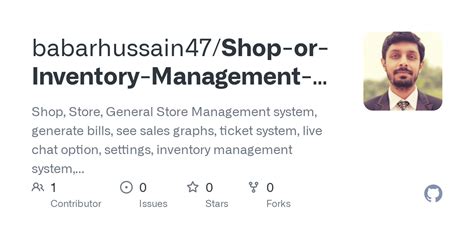 Github Babarhussain Shop Or Inventory Management System Java Shop Store General Store