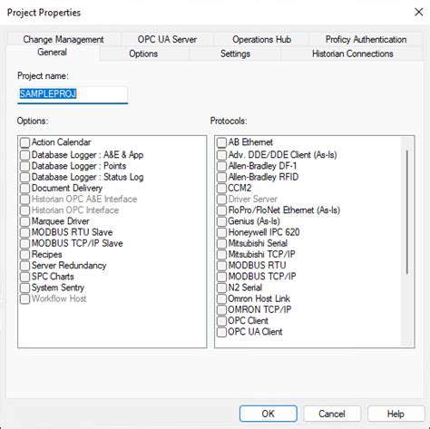 Step 1 Open The Project Properties Dialog Box Cimplicity 2023 Documentation Ge Digital