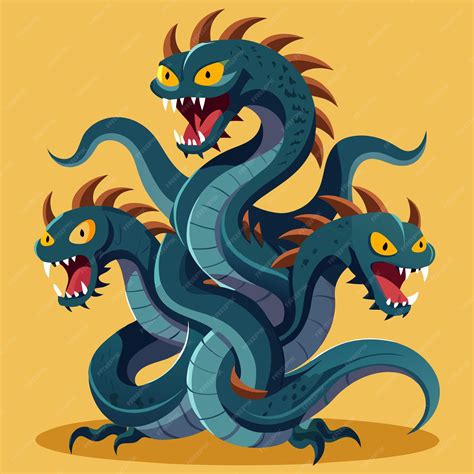 Hydra Monster Clip Art Vector Design Work Premium Ai Generated Vector