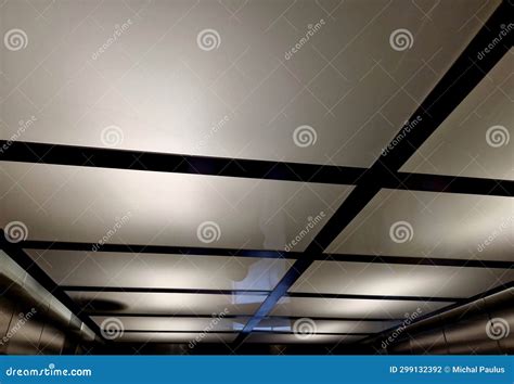 The Ceiling Of The Elevator Or Corridor Is Made Of Plexiglass With Top