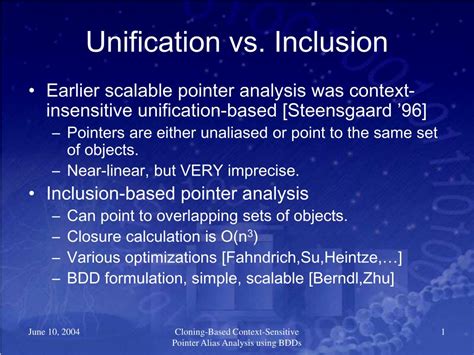 Ppt Cloning Based Context Sensitive Pointer Alias Analysis Using Bdds Powerpoint Presentation