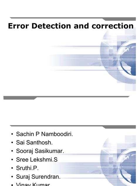 Error Controller Pdf Error Detection And Correction Telecommunications