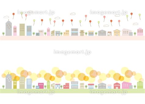 可愛い街並み 街 町並みのイラスト素材 208579238 イメージマート