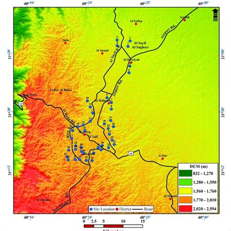 Digital Elevation Model Dem For The Mapped Area Download Scientific Diagram