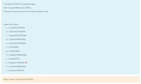 Solved Consider The DSB SC Modulated Signal Chegg Com