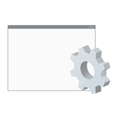 Computer Program Window With Gear Icon Settings Icon Or Instruction Vector Art At Vecteezy