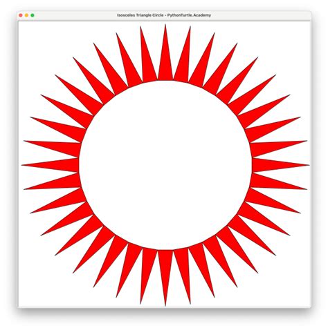 Circle Of Isosceles Triangles With Python And Turtle Python And Turtle