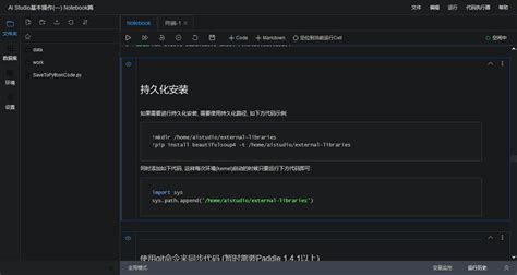 Ai Studio基本操作一 Notebook篇 Hunkier