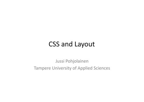 css and layout pdf