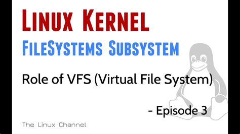 327 Linux Kernel Filesystems Subsystem Role Of Vfsvirtual File