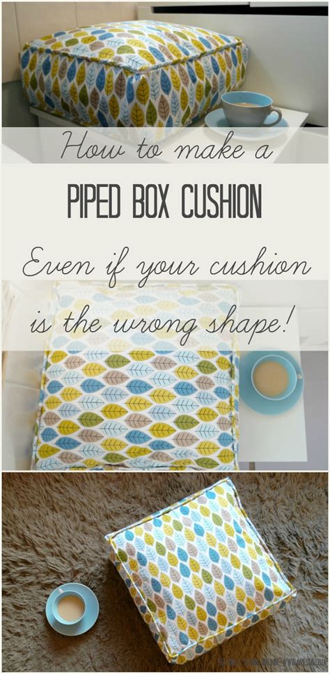 Piped Box Cushion Tutorial Wild Blossom Life