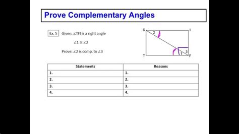 Prove Complementary Angles Youtube