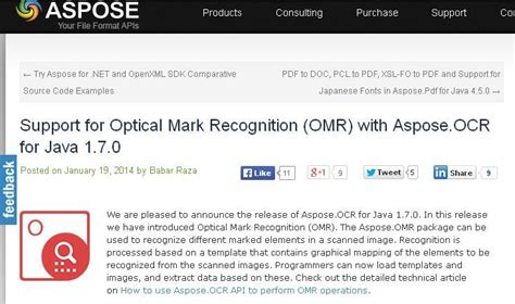 Optical Mark Recognition Omr Support With Asposeocr For Java