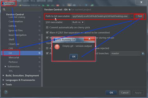 Error Running Git Empty Git Version Outputidea关联github时出现这个错误 Error Running Git Empty Git Version Outputidea关联github时出现这个错误