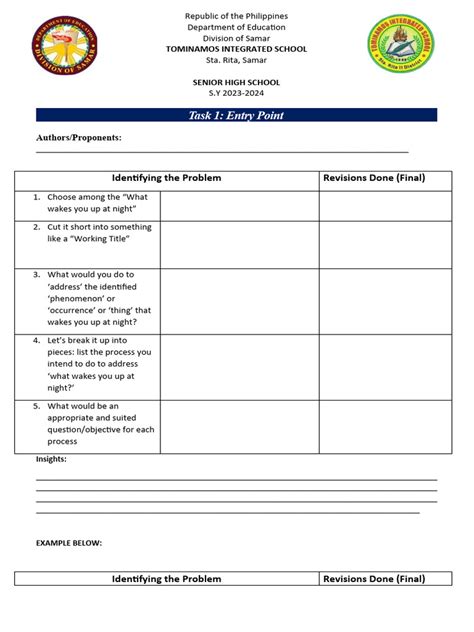 Task 1 Identifying The Problem Pdf Qualitative Research