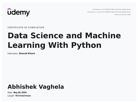 Completed Data Science And Machine Learning With Sharad Khare