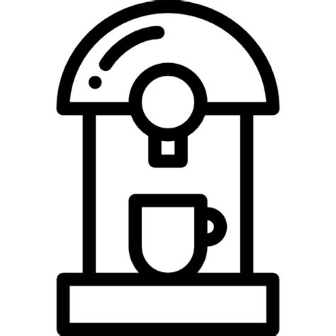 Coffee Maker Detailed Rounded Lineal Icon