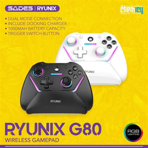 Jual Sades Ryunix G80 G 80 Dual Mode Wireless Gamepad Gaming