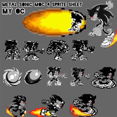 My Oc Metal Sonic Moc 4 Sprite Sheet By Shadowxcode On Deviantart