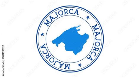 Majorca Intro Badge With The Circular Name And Map Of The Island