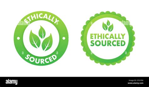 Ethically Sourced Natural And Organic Products Vector Stock