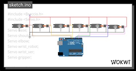 Bracciorobot Wokwi Esp32 Stm32 Arduino Simulator