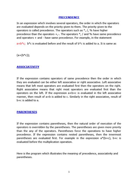 Lecture 3 Precedence And Control Statements 1 Pdf Computer Engineering Computing
