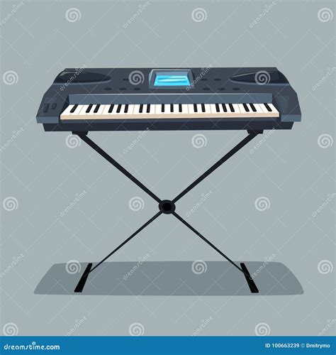 Electronic Music Synthesizer Instrument Cartoon Vector Illustration Stock Vector Illustration