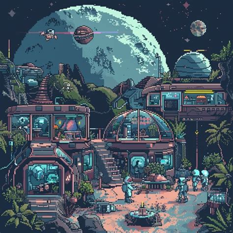 Avatar Pixel Art Of A Futuristic Pixel Art Pxlart