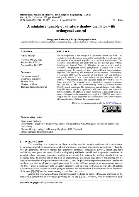 A Miniature Tunable Quadrature Shadow Oscillator With Orthogonal Control Pdf