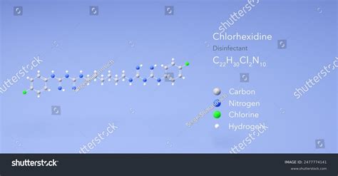 Chlorhexidine Molecule Molecular Structure Disinfectant 3d Stock Illustration 2477774141