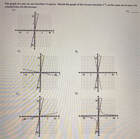 Solved The Graph Of A One To One Function F Is Given Sketch