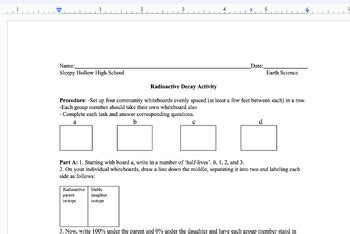 Radioactive Decay Unique Introductory Activity TPT