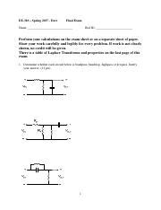 EE310 Final Dorr Spring 2017 Pdf EE 310 Spring 2017 Dorr Final Exam Name Red ID