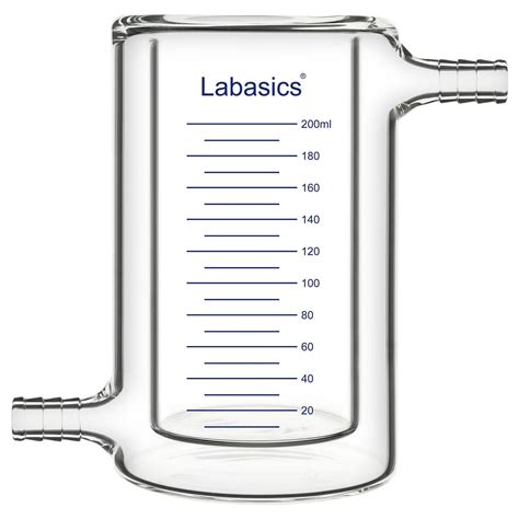 Labasics Jacketed Beaker 200500 Ml Borosilicate Glass For Controlled