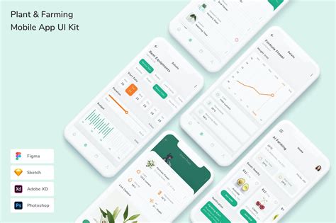 植物and 农场 App Ui Kit Fig Psd Sketch Xd 云瑞设计