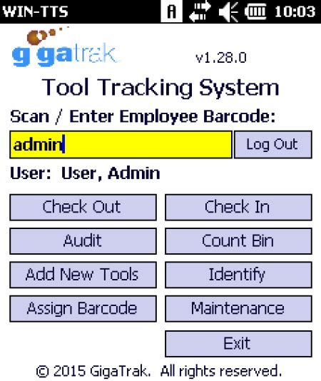 Tool Tracking System Mobile GigaTrak