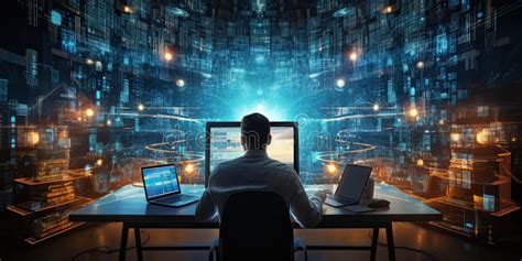 Digital Technologies And Internet Connection Generated By Ai Stock Illustration Illustration